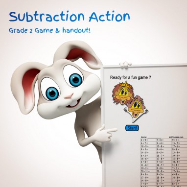 Grade 2 Math Games: Subtraction Action | kidCourses
