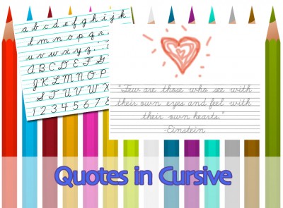 Quotes in Cursive #6: The D’Nealian Script Alphabet, 3-Lined Paper ...