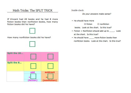 Math Tricks: The Split Trick (Word template) | kidCourses