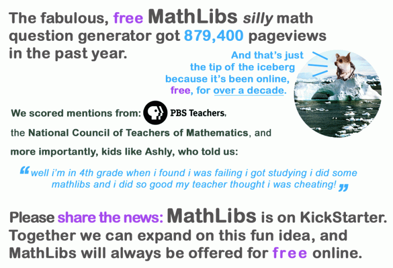 MathLibs on KickStarter | kidCourses
